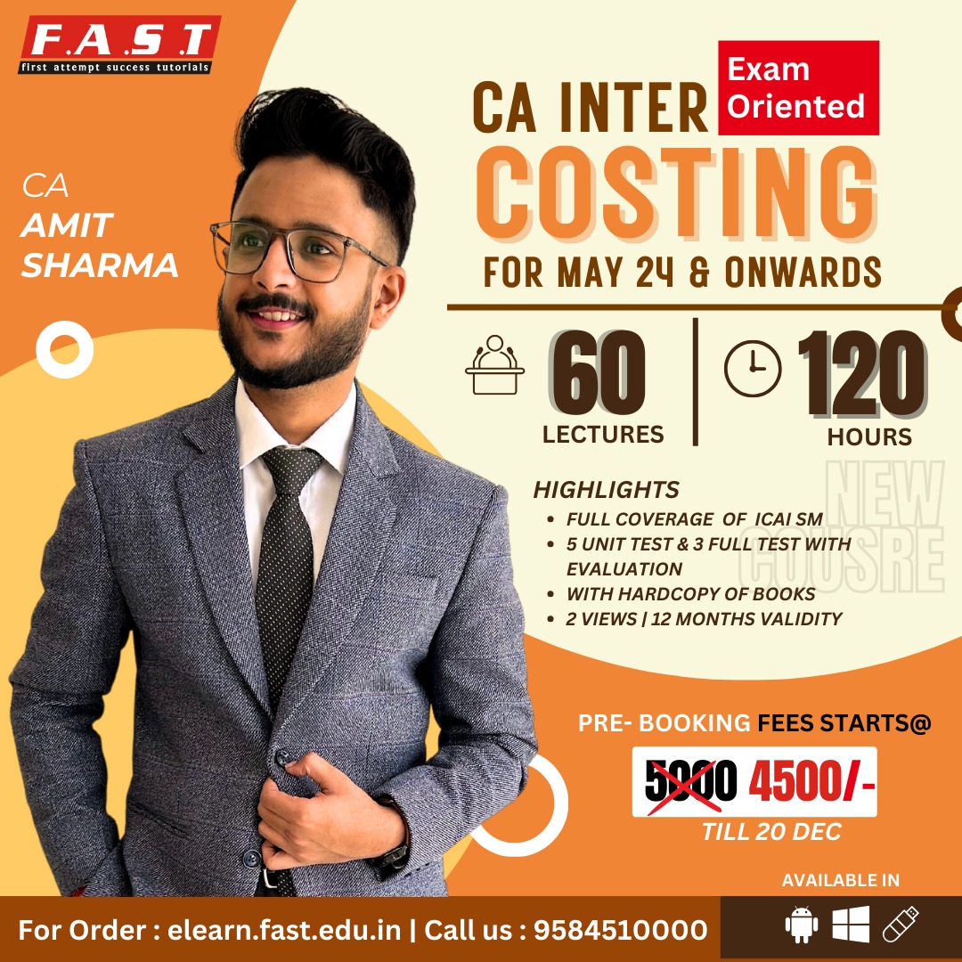 BUY CA VIDEO LECTURES - FAST EDUCATION INDORE.