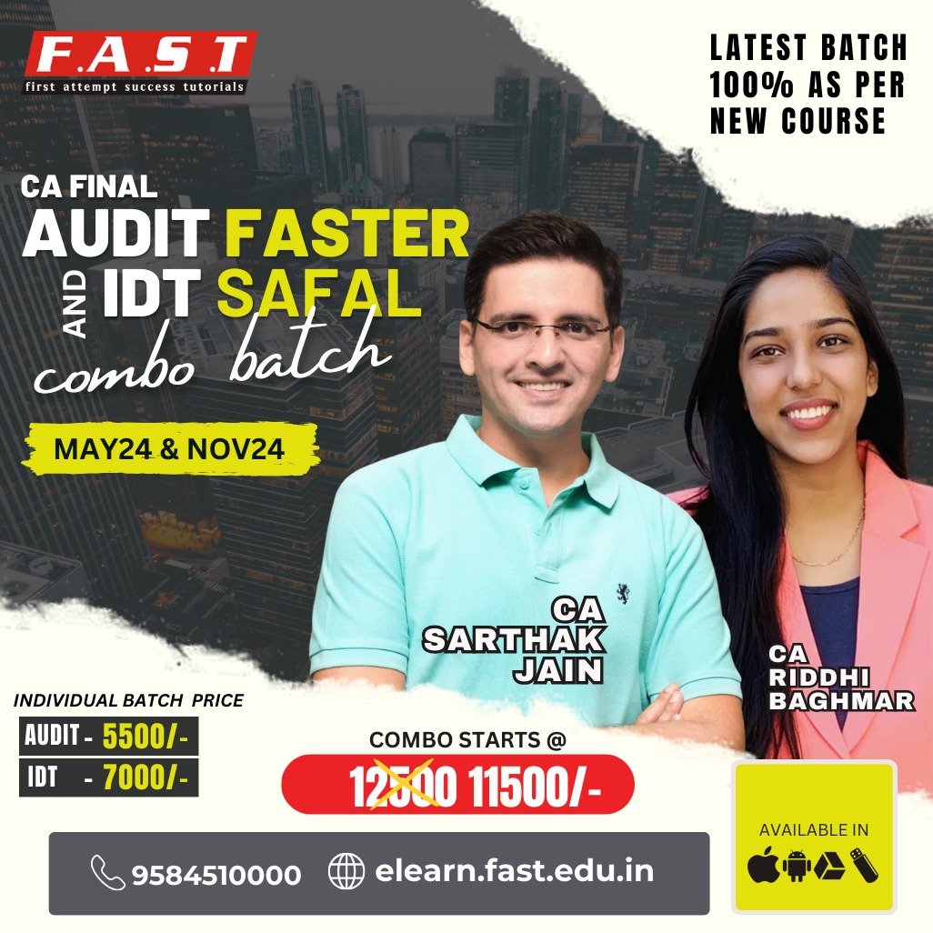 BUY CA VIDEO LECTURES - FAST EDUCATION INDORE.
