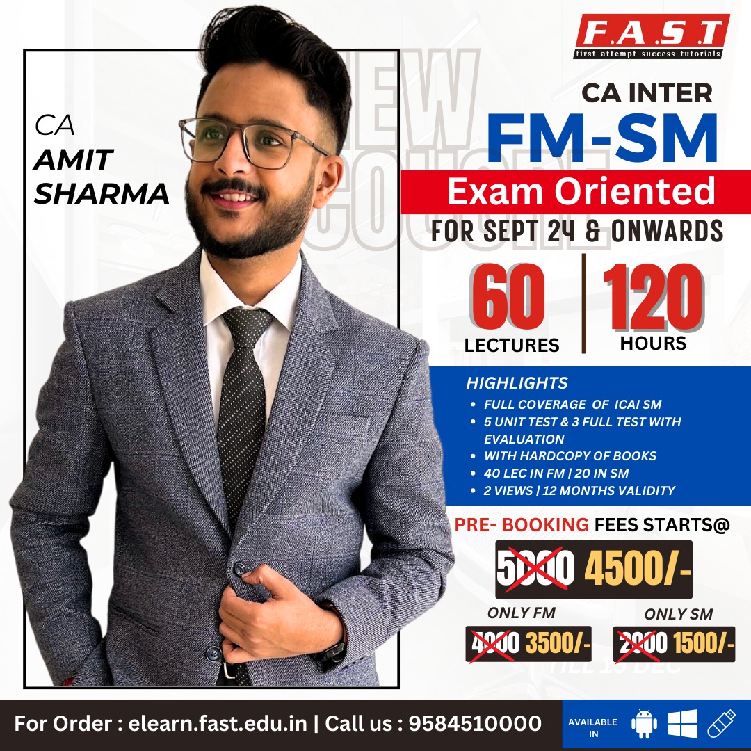 BUY CA VIDEO LECTURES - FAST EDUCATION INDORE.